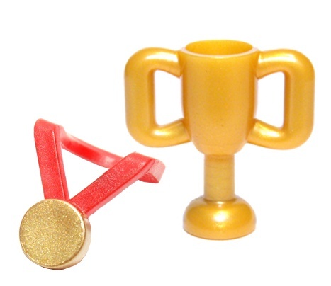 LEGO Olympic Gold Medal and Trophy