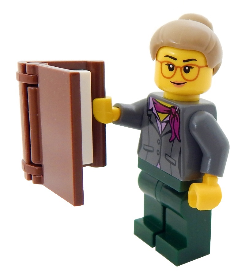LEGO Mrs. Dewey Minifig with book