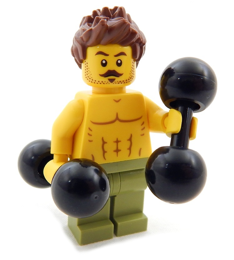 LEGO “Buff Bruce” with Free Weights