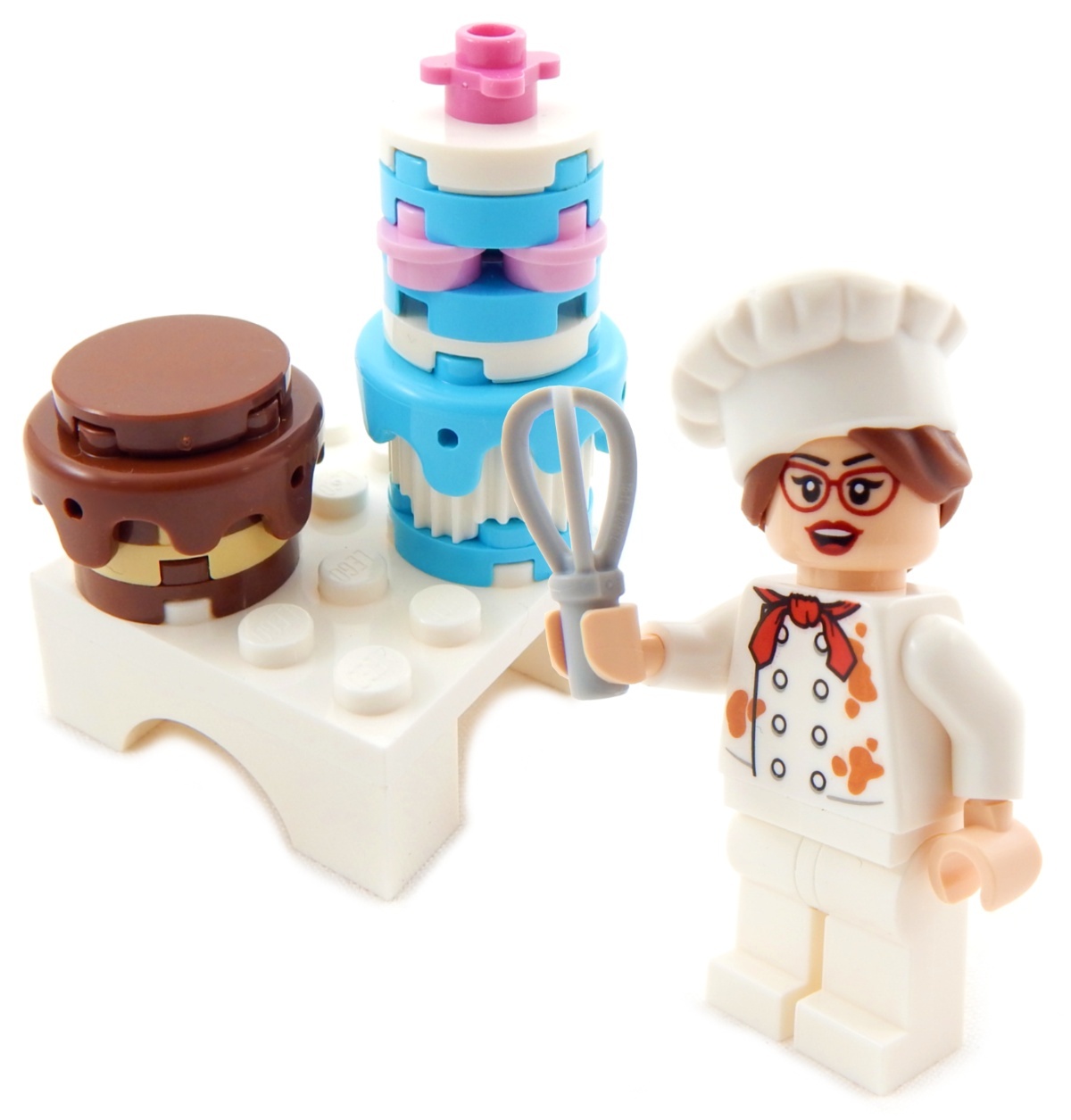 LEGO Pastry Chef with her Famous Cakes